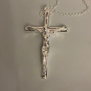 Jewelry | New Sterling Silver 925 Crucifix With 24 Chain | Poshmark